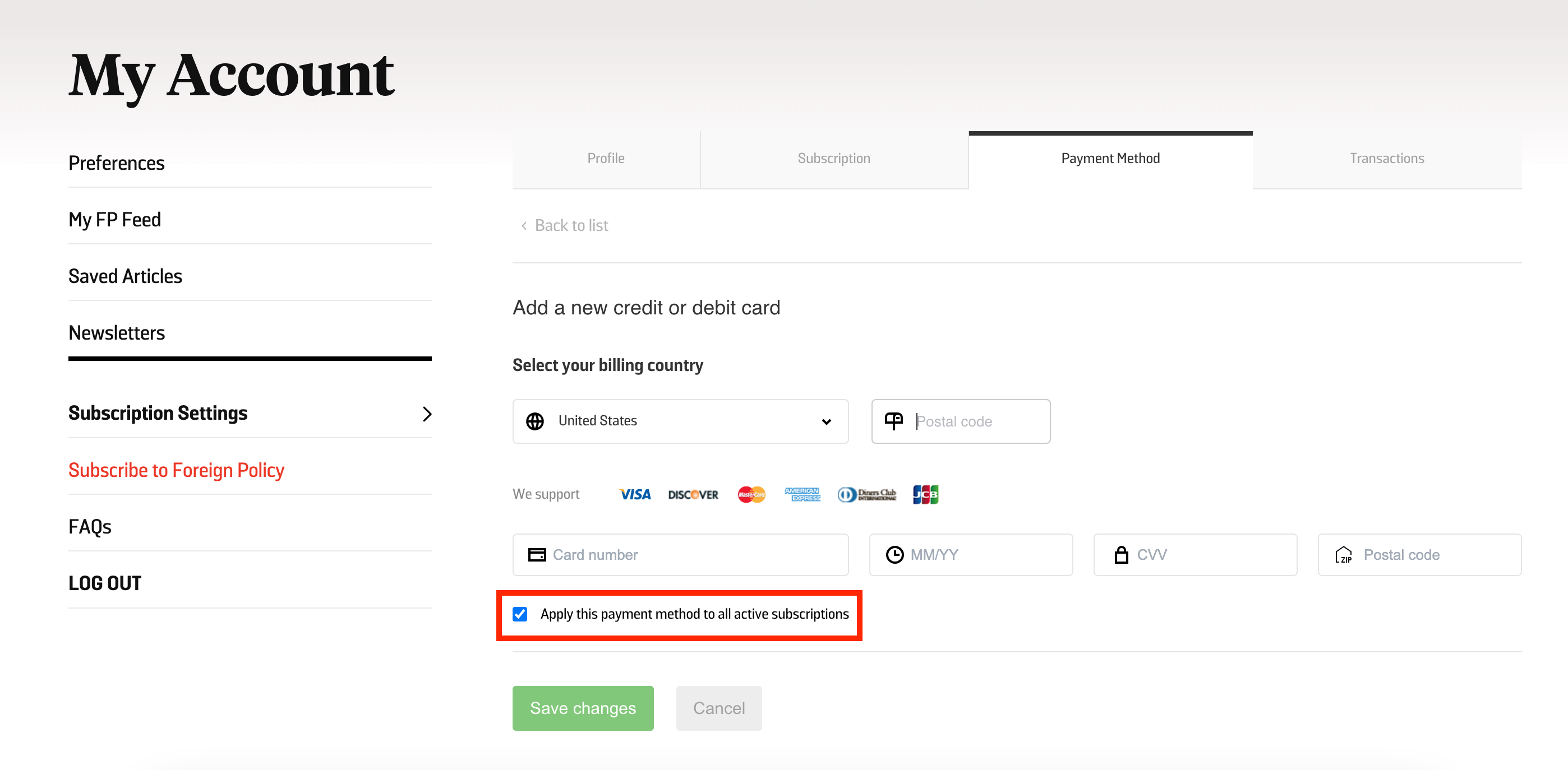 Payment issues – Foreign Policy